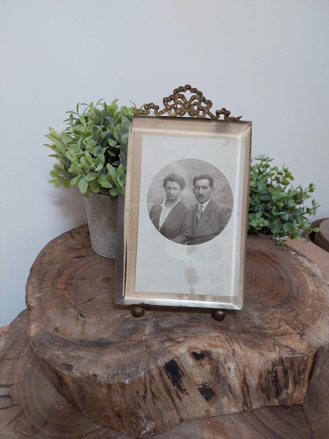 Large Vintage French Bevelled Picture Frame, Bevelled Frames, Pictures ...