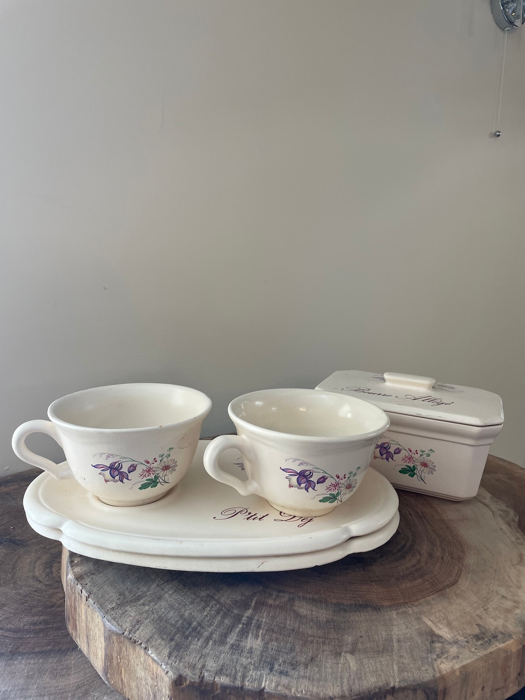 French Breakfast Set, Petit Dejeuner, Cups and Saucers - Etsy