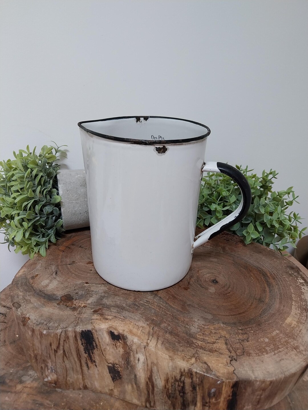Vintage Enamel Measuring Jug, Enamelware, Kitchen, Kitchen Jug, Kitchen ...