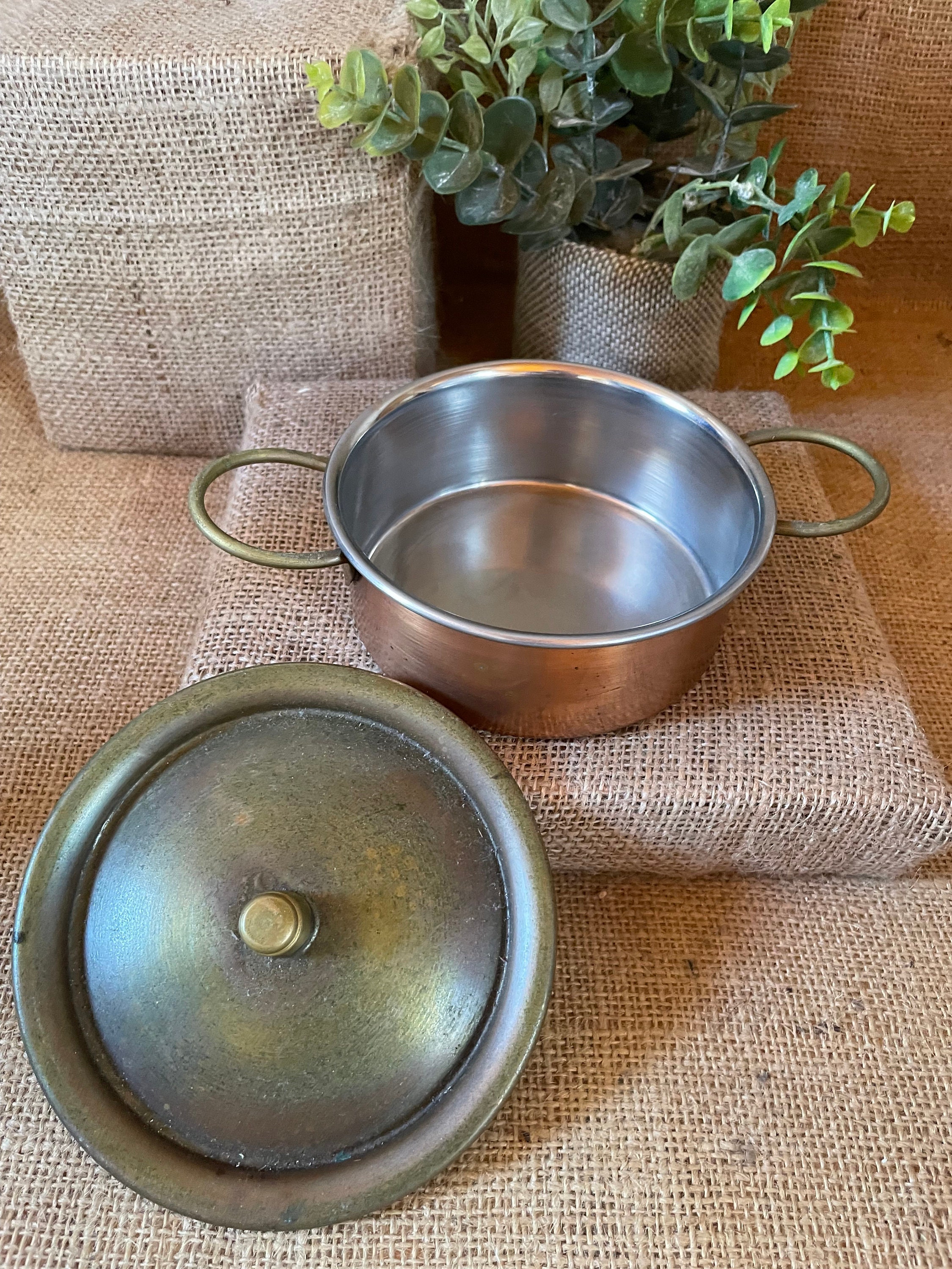 Small Copper Pot With Lid - Etsy
