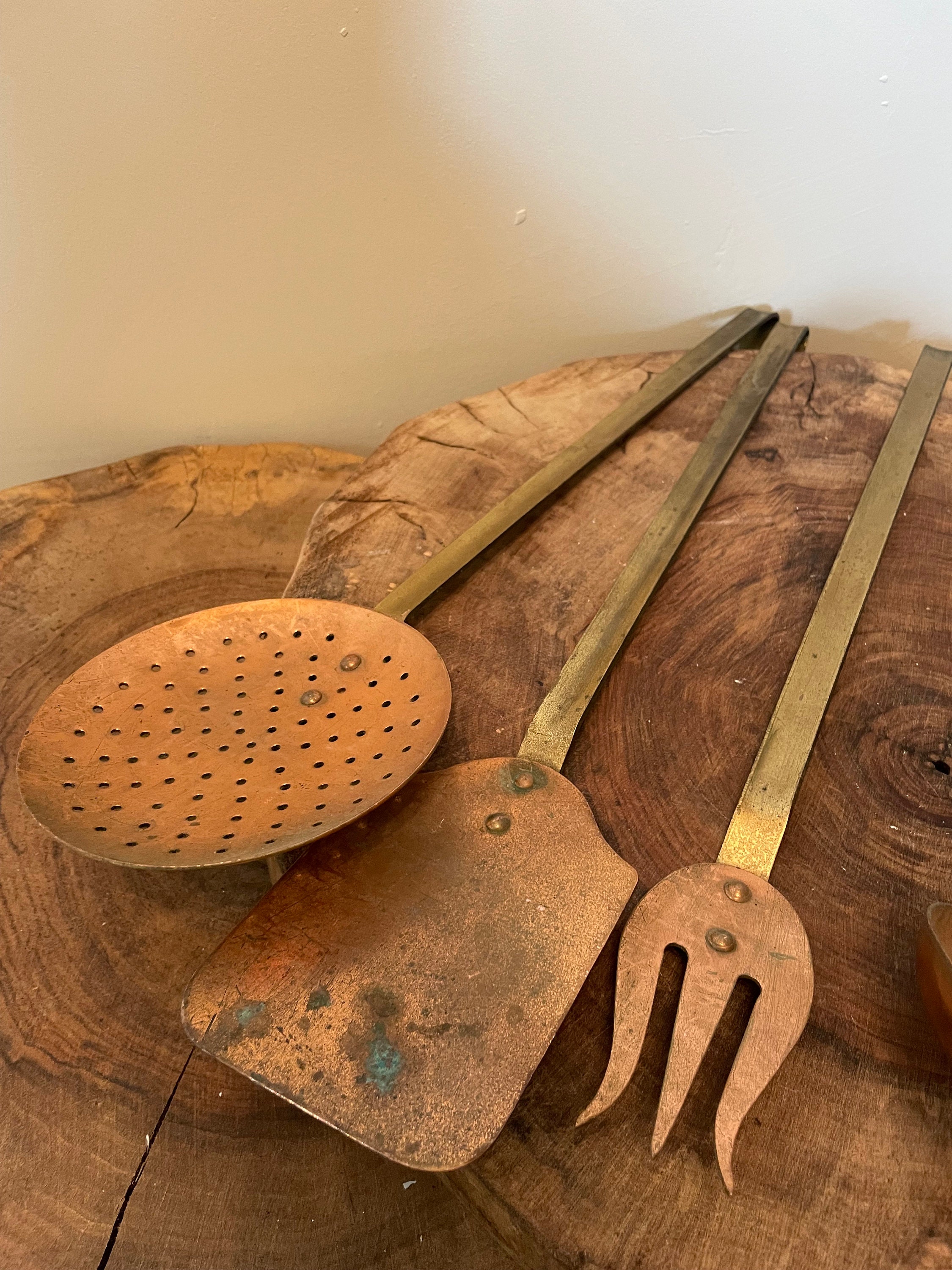 Set of 5 Copper Utensils, Utensils, Kitchen Utensils - Etsy