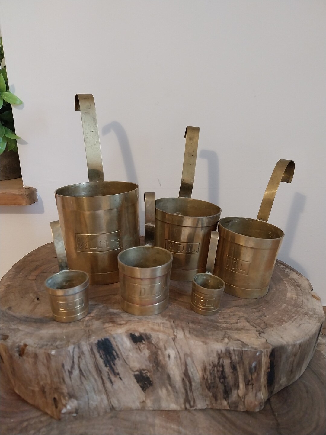 Set of 6 Brass Measuring Cups, Kitchen, Kitchen Decoration, Baking ...