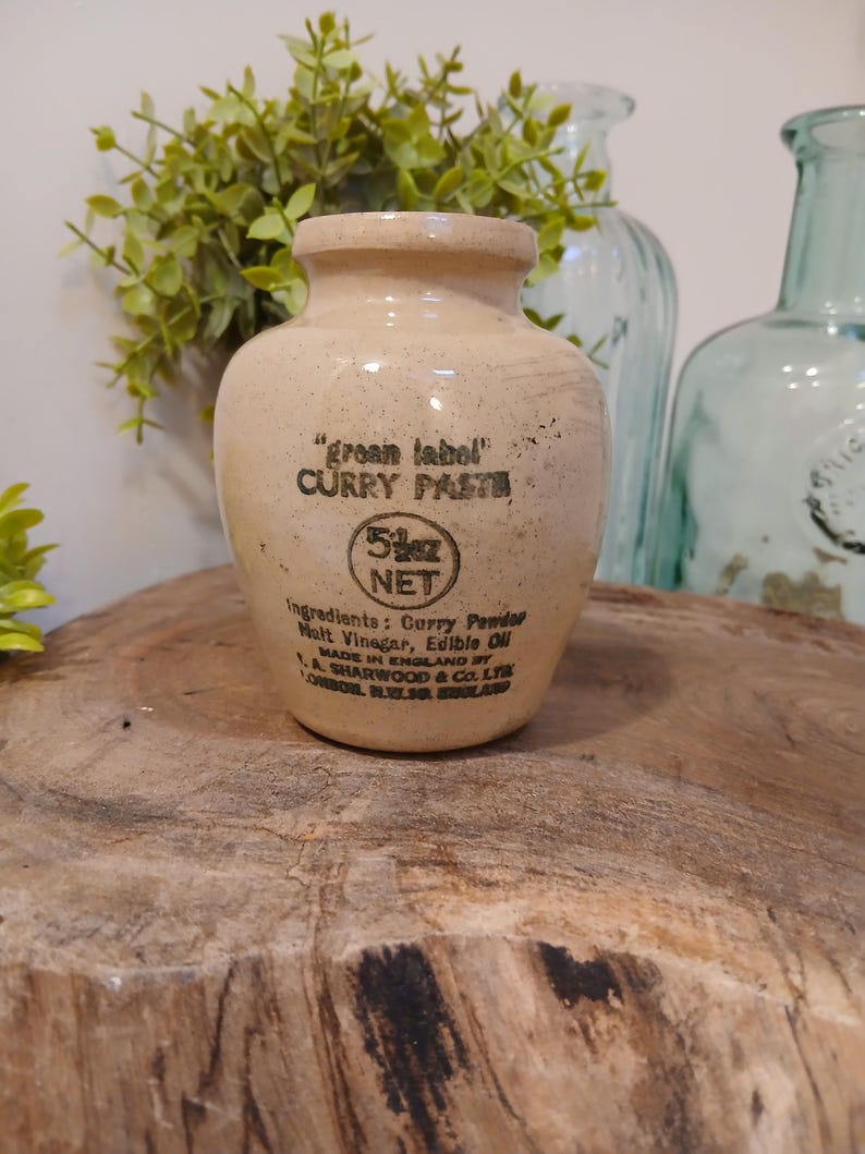 Vintage Stoneware Bottle, Collectable Bottles, Kitchen Decoration Curry ...