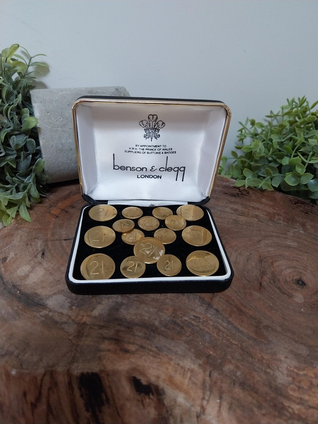 Set of 16 Buttons in a Box Marked '21' - Etsy