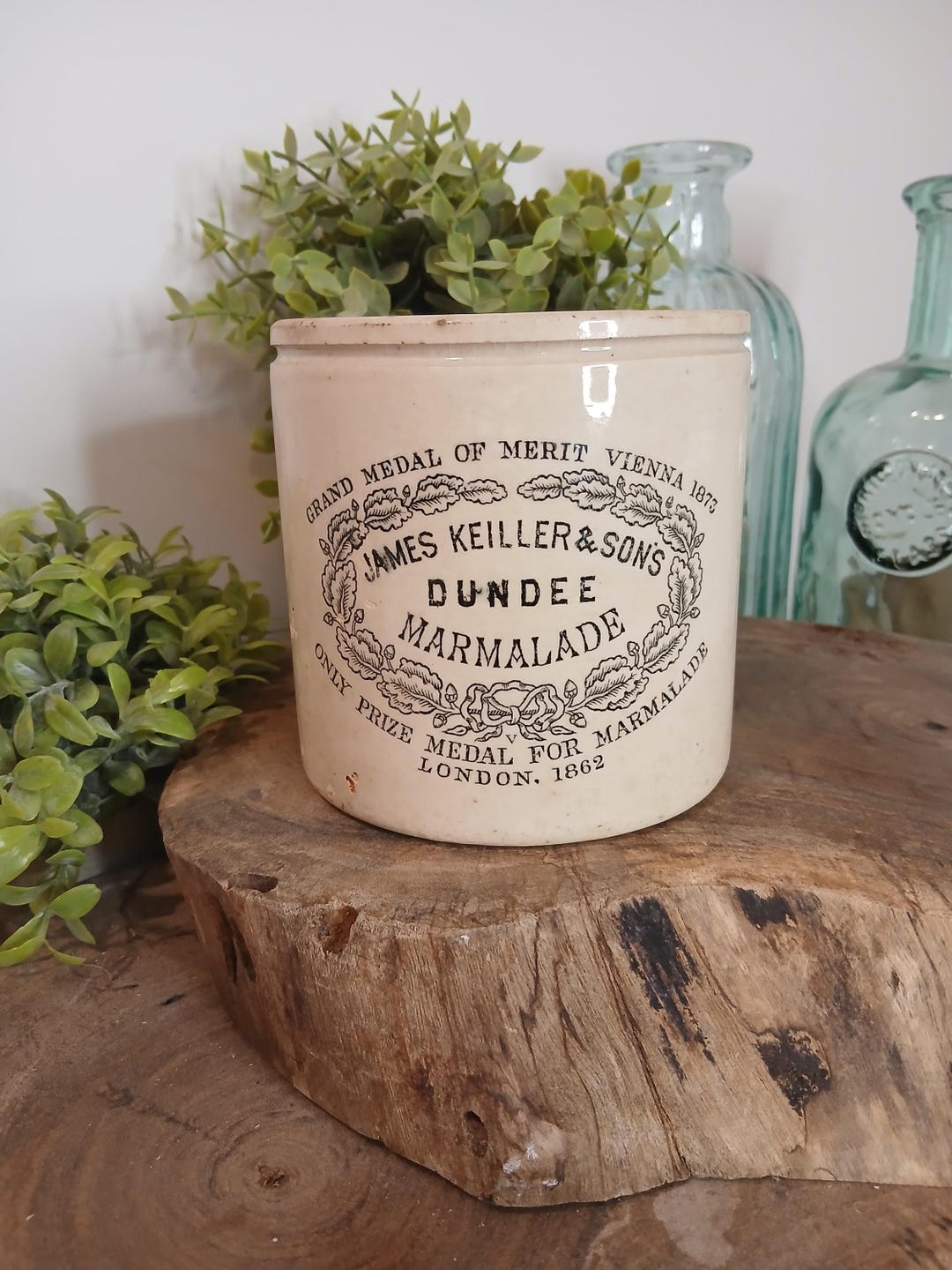 Large Vintage James Keiller Dundee Marmalade Jar, Glazed Pottery - Etsy