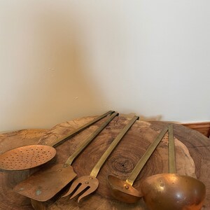 Set of 5 Copper Utensils, Utensils, Kitchen Utensils - Etsy