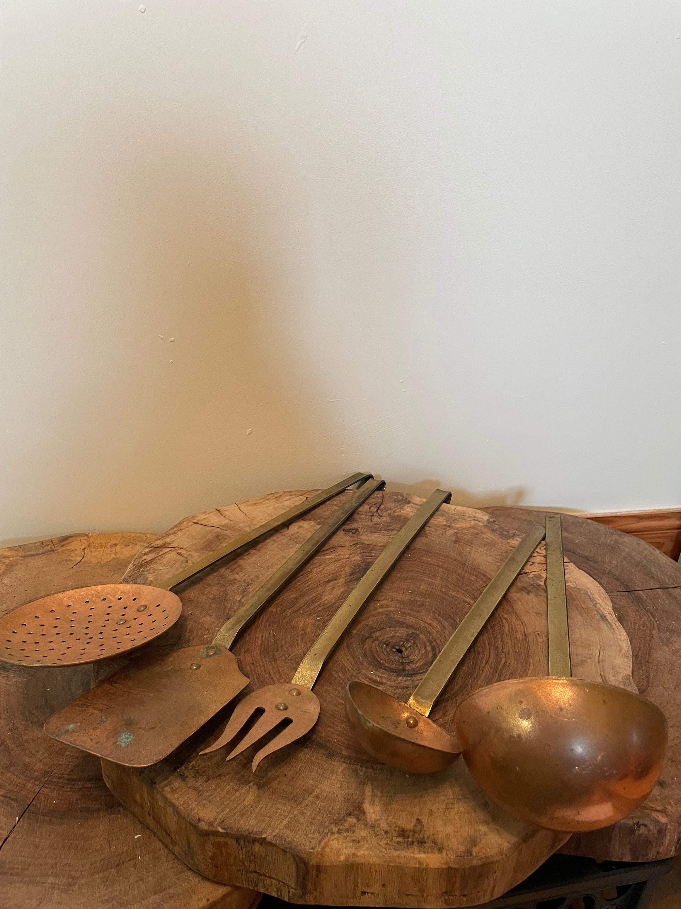 Set of 5 Copper Utensils, Utensils, Kitchen Utensils - Etsy