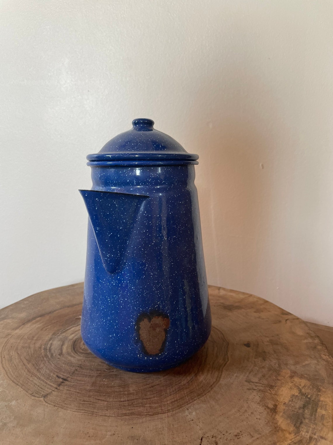 Blue Enamel Jug With Lid Enamelware Vintage French Kitchen - Etsy
