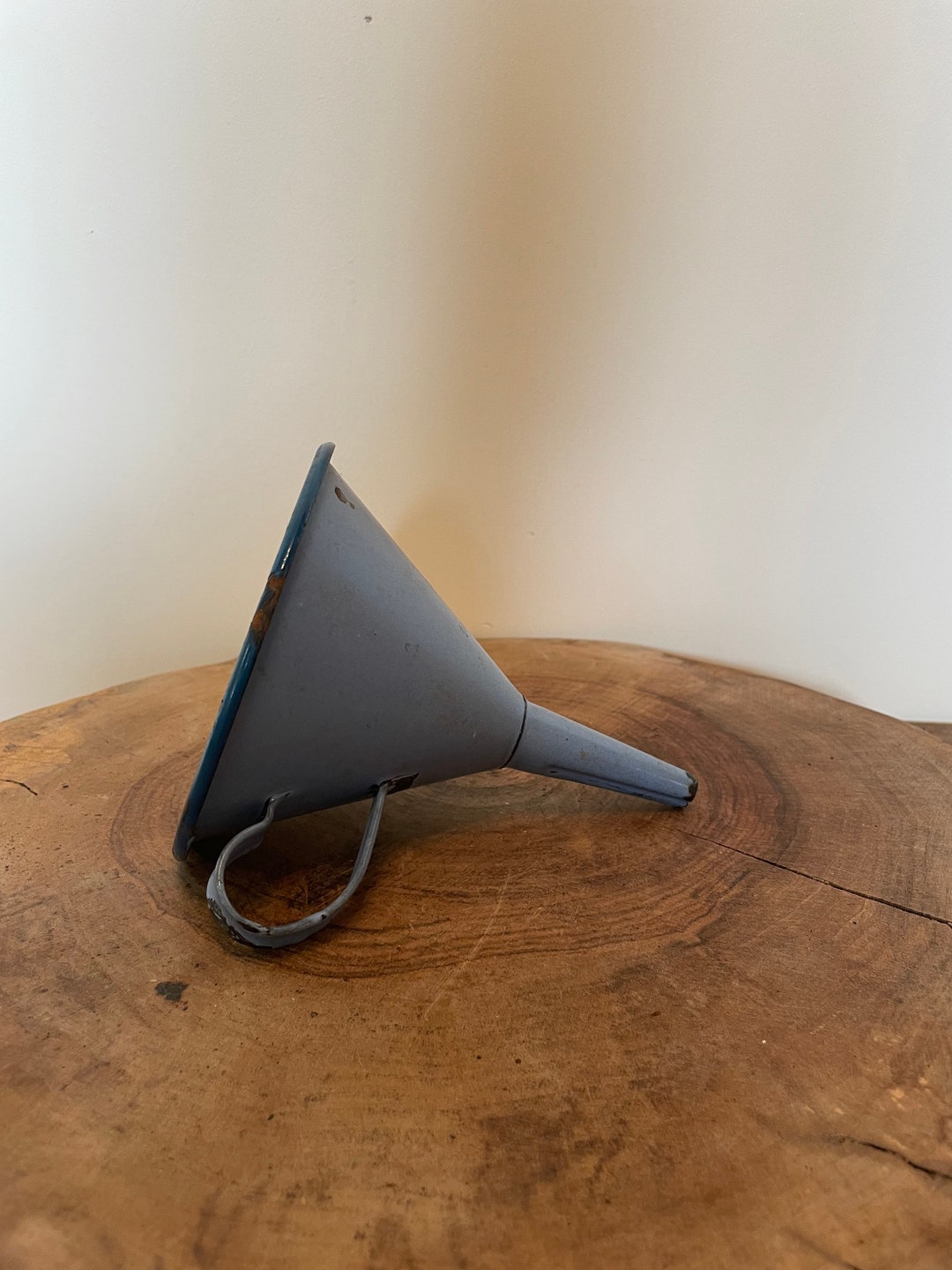 Vintage French Enamel Funnel, Enamelware, Funnel - Etsy