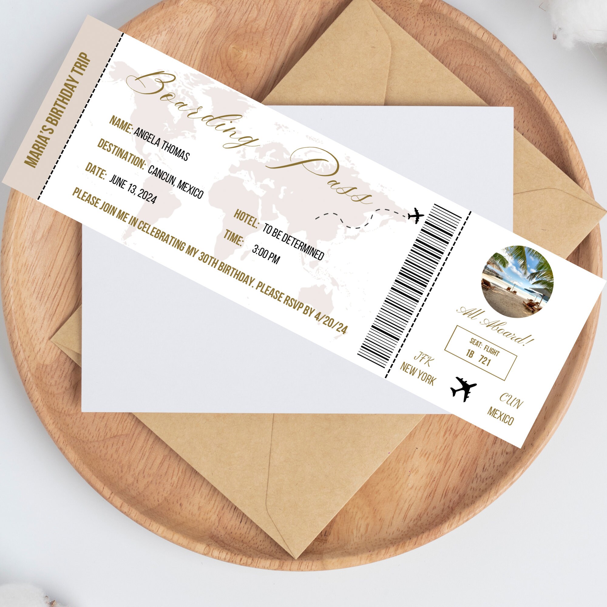 Editable Boarding Pass Template, Printable Airline Ticket, Boarding ...
