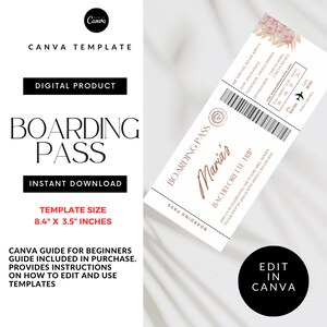 Bachelorette Party Boarding Pass, Printable Boarding Ticket, Airline ...