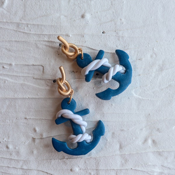 Anchor Earrings - Etsy
