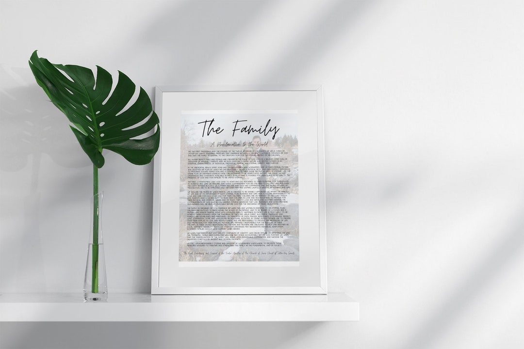 Custom Family Proclamation - Etsy
