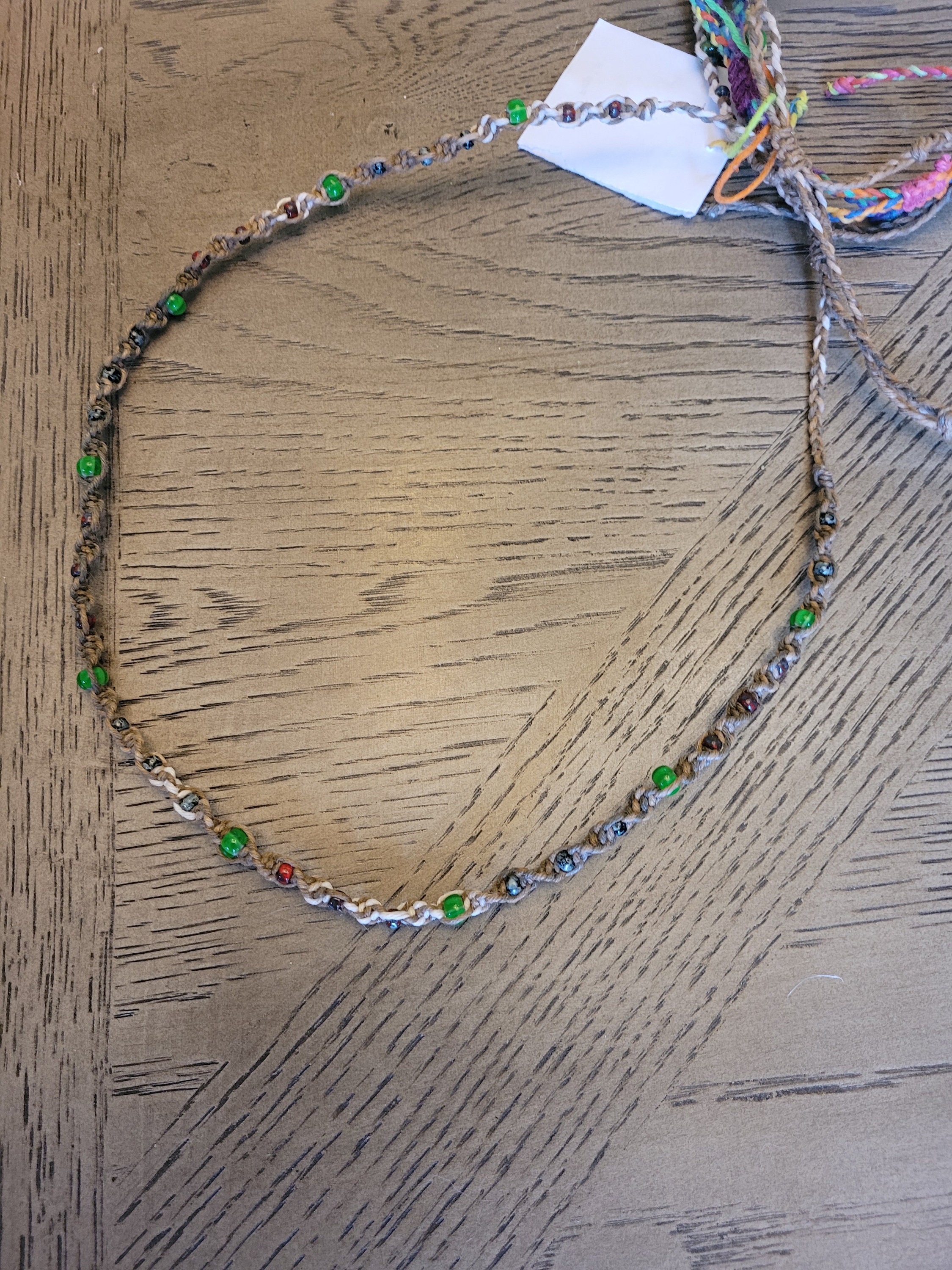 Adjustable Rainbow Hemp Bead Necklace - Etsy