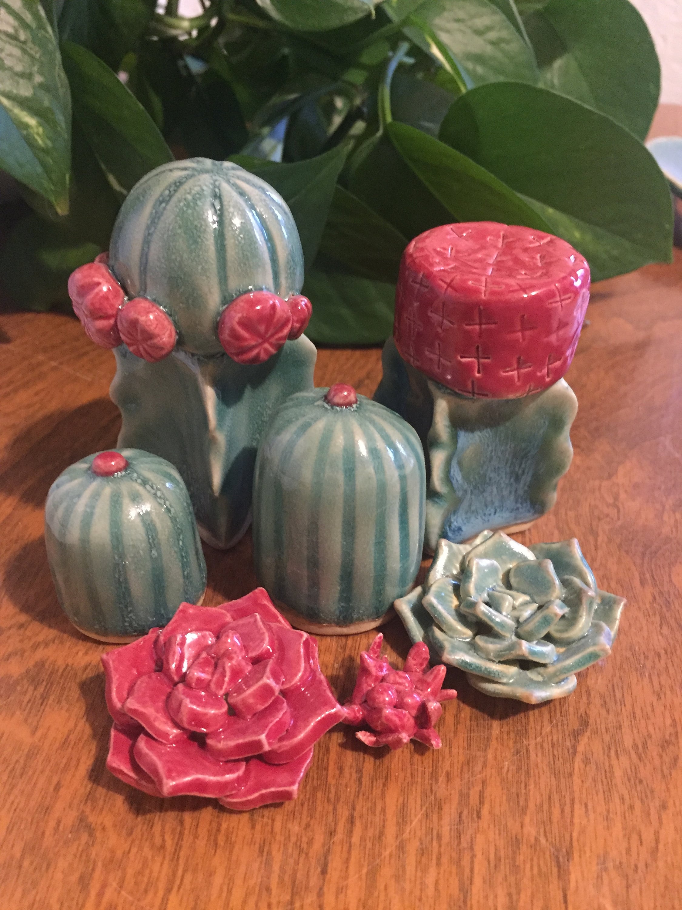 Ceramic Cactus Set Handmade Ceramics | Etsy