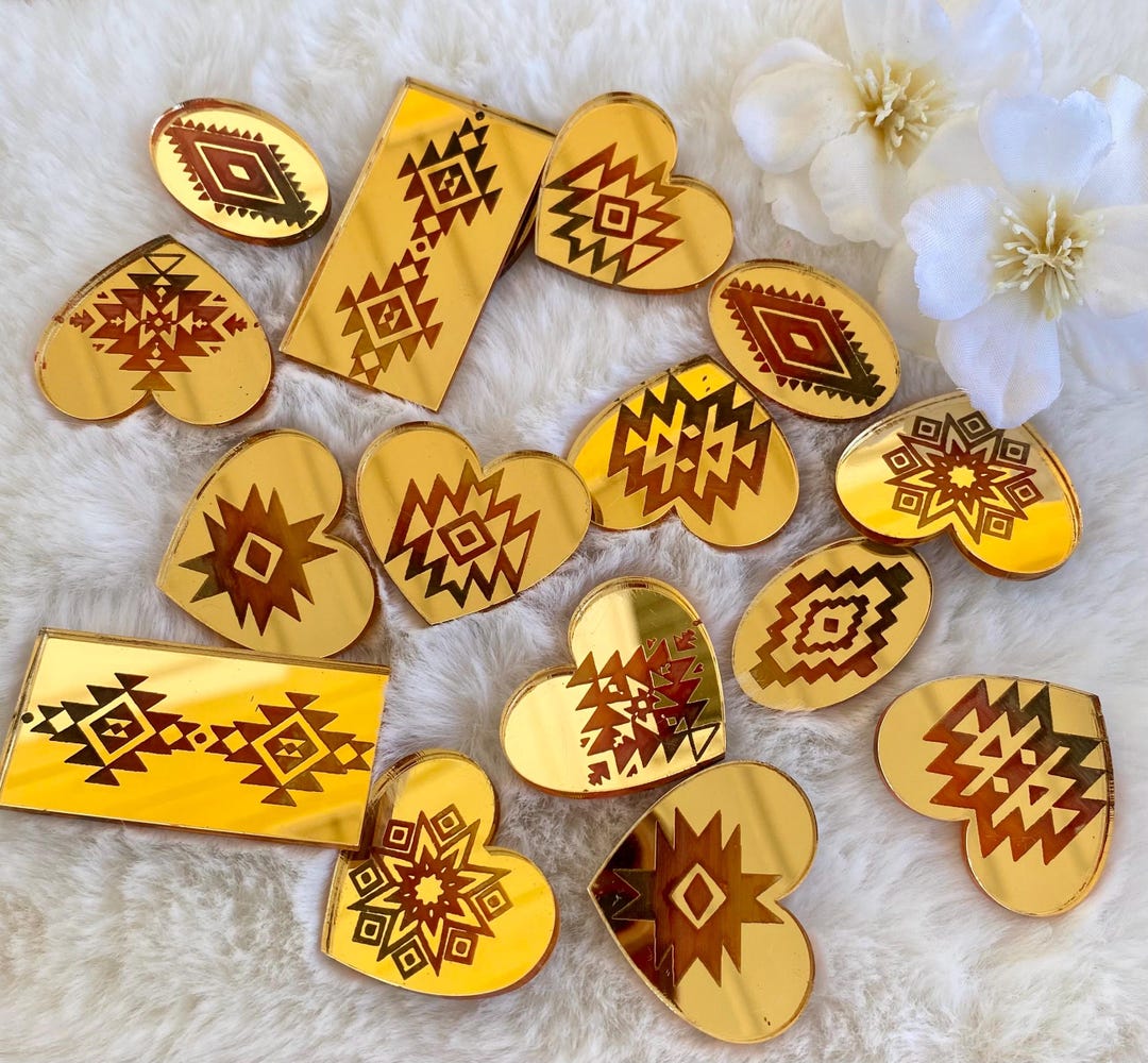 Acrylic Mirror Beading Cabs: Native Style Supplies - Etsy