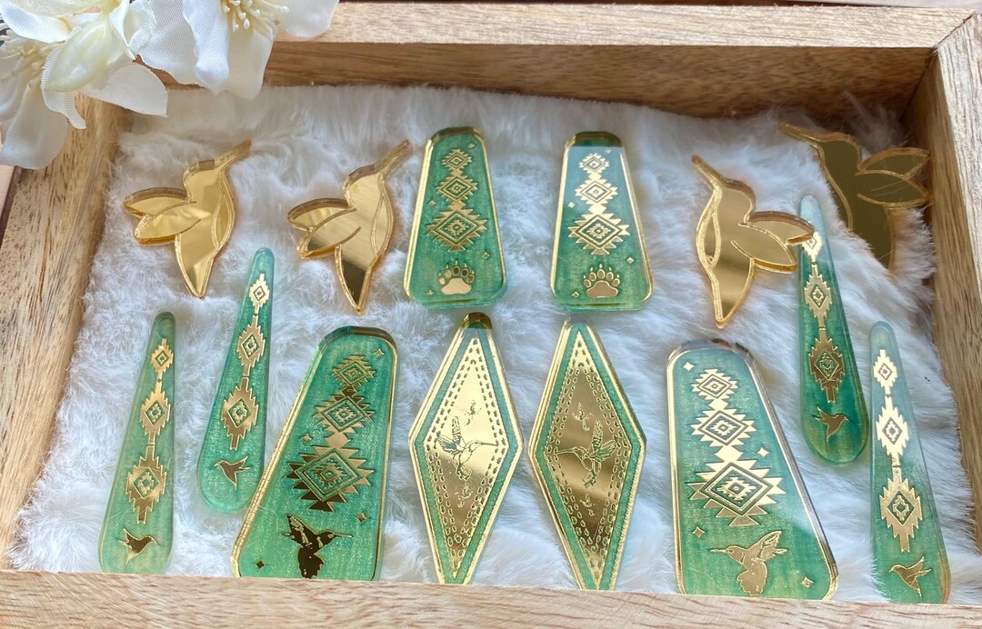 Beading Box, Native Beadwork, Cabs, Cabochons, Turquoise and Gold Cabs ...