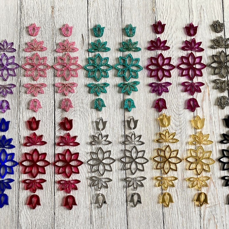 Lotus Acrylic Earring - Etsy