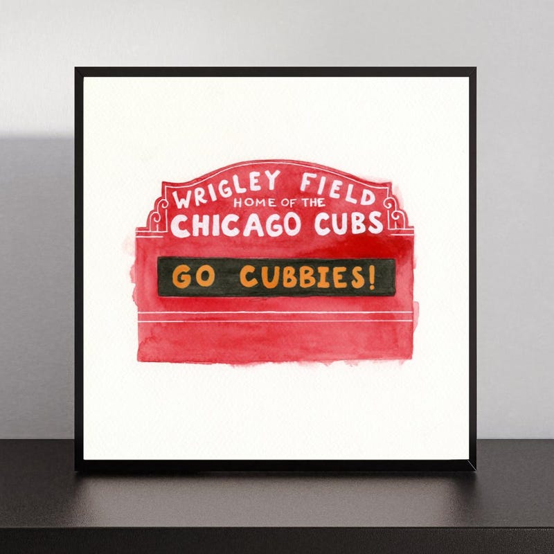 Chicago Cubs Print - Etsy