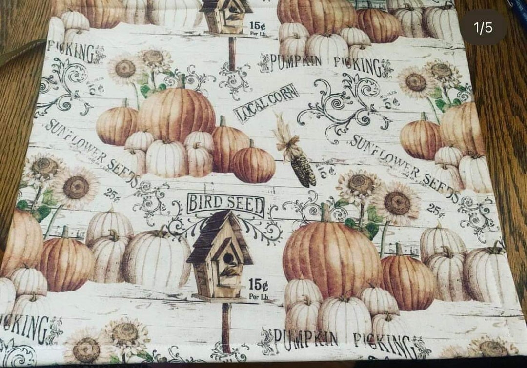 Fall Vinyl Front Project Bag - Etsy