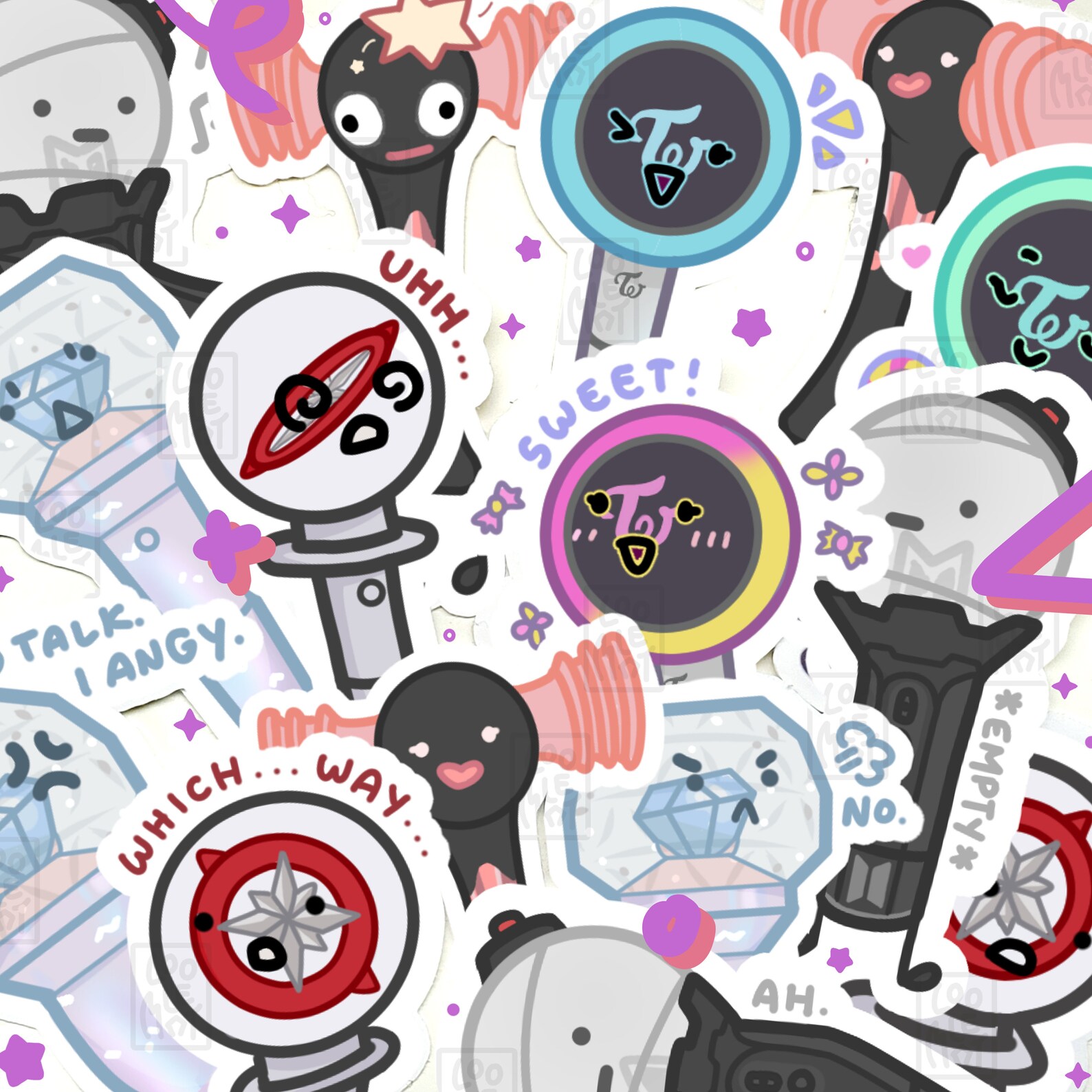 Kpop Lightstick Fanart Sticker | BTS Bangtan Sticker | Seventeen SVT ...