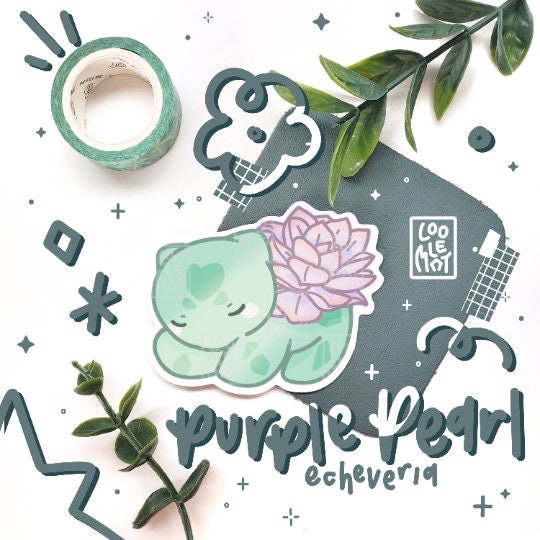 Bulbasaur Succulent Fairy Garden Art Print Serene Succulent - Etsy