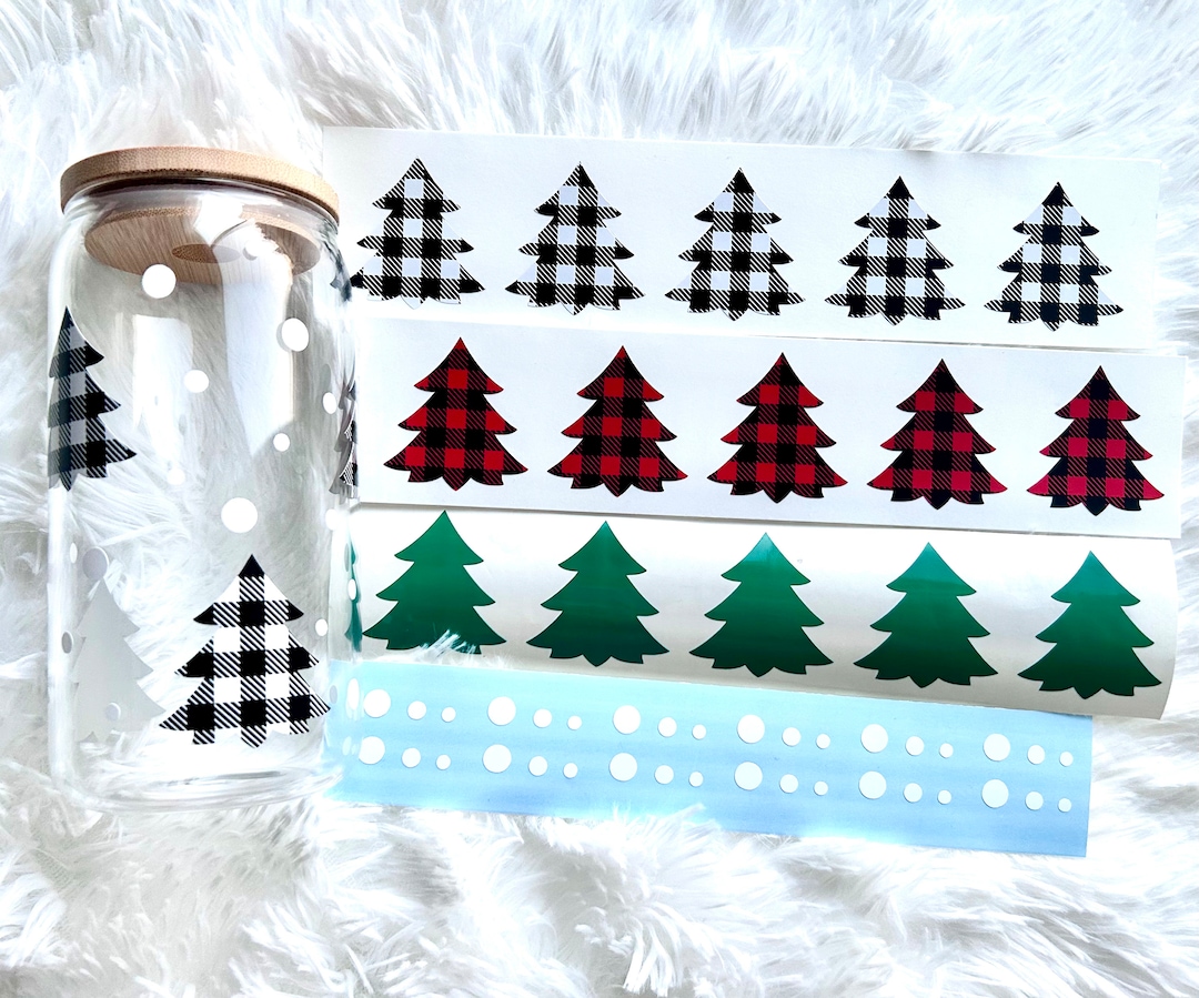 Christmas Trees & Snow Decals Stickers Only NO Cup Waterproof - Etsy