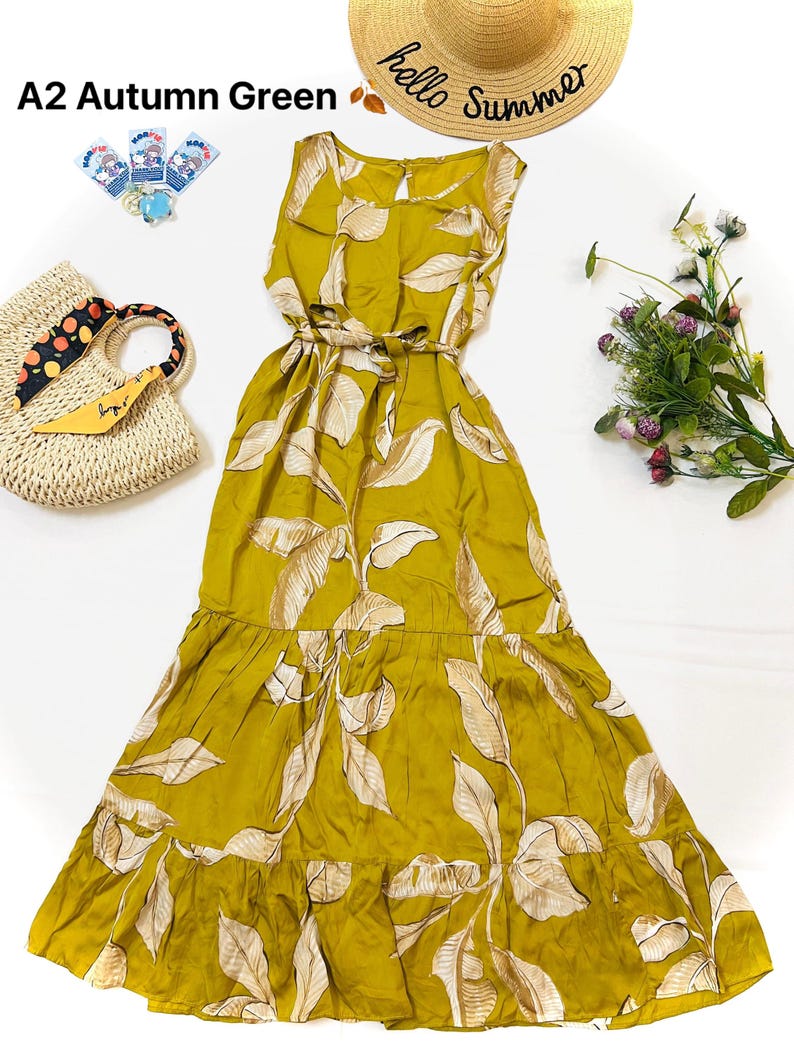 Vacation Sundress Set Crop Top and Pant Swing Sleeveless Summer Dresses ...