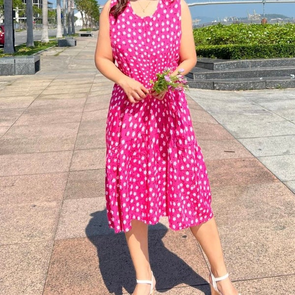 Pink Daisy Dress Women - Etsy