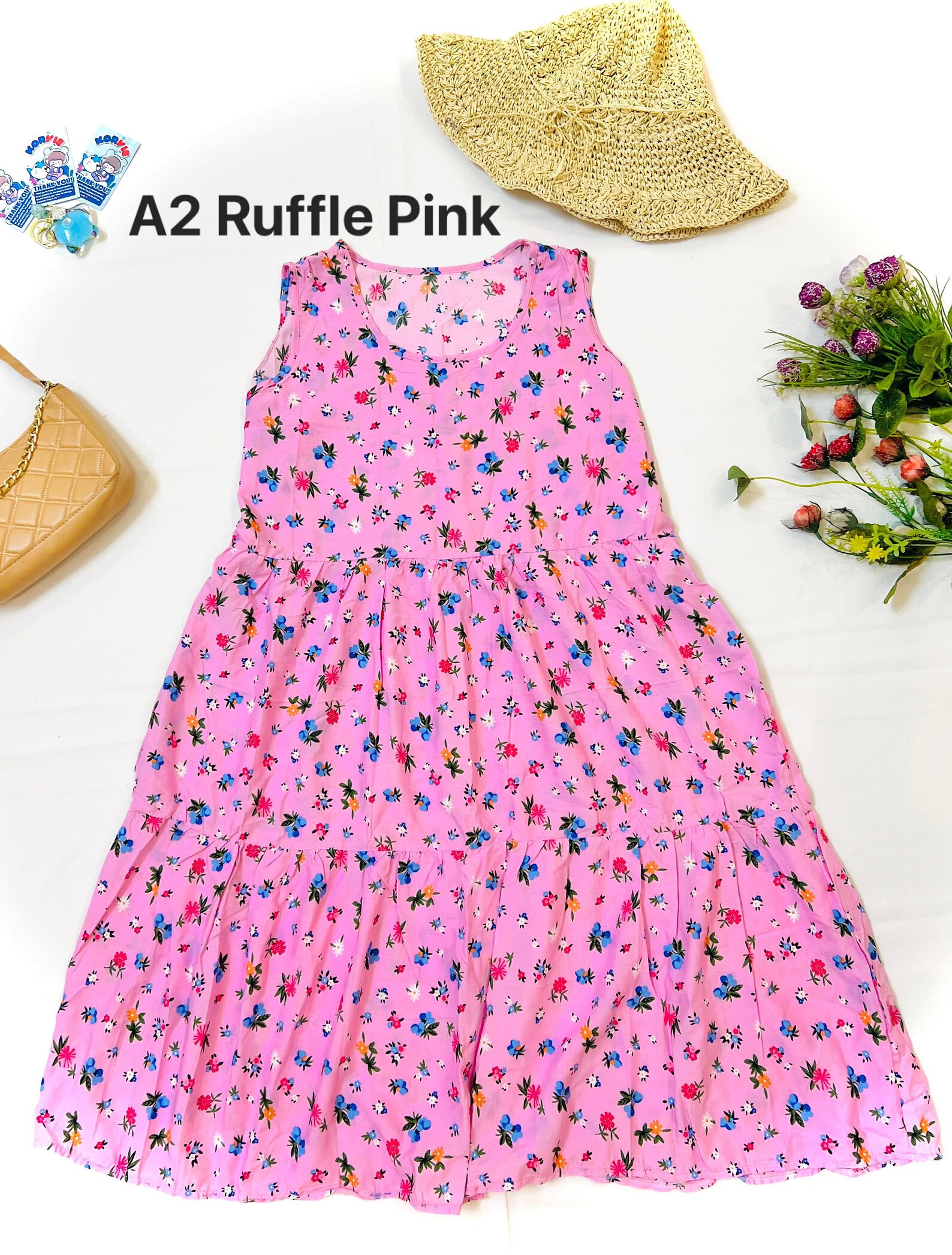 Vacation Sundress Set Crop Top and Pant Swing Sleeveless Summer Dresses ...