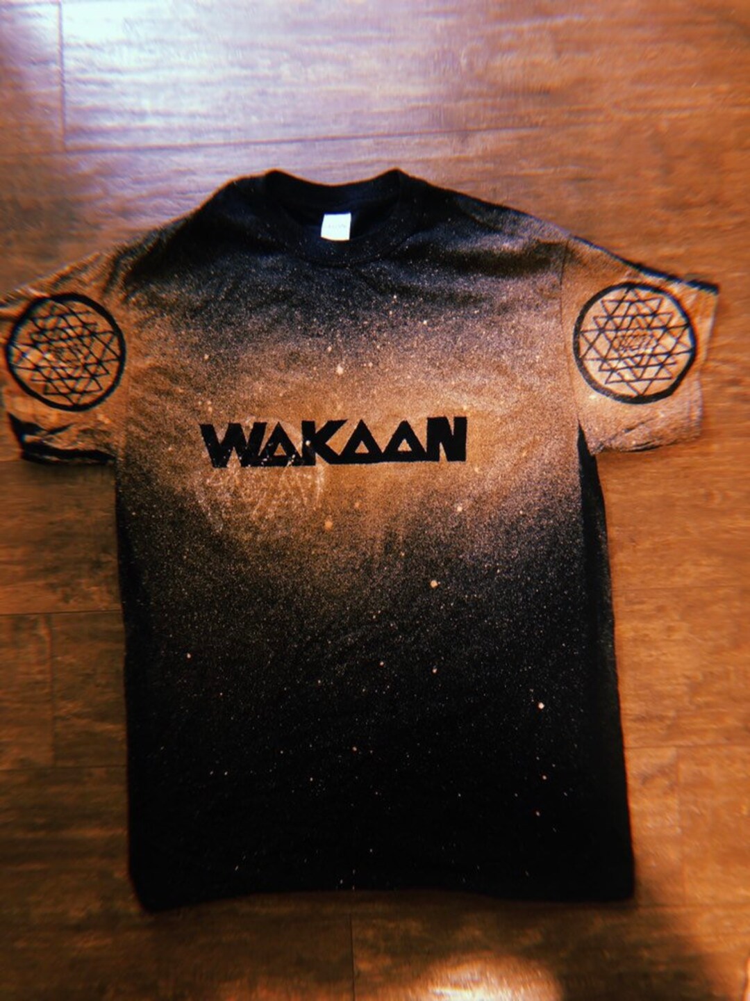 WAKAAN Bleach Dye Short Sleeve Shirt WAKAAN Edm Music Festival Merch - Etsy