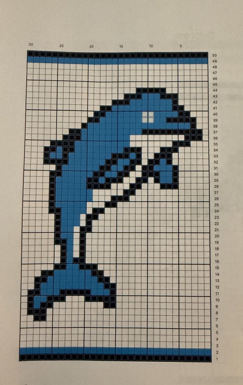 Dolphin Image Handknit Blanket - Etsy