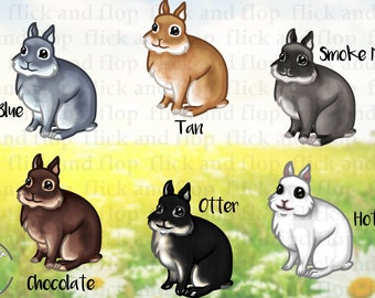 Flemish Giant Rabbit Silhouette Sticker, Vinyl Bunny Decal, Glossy ...