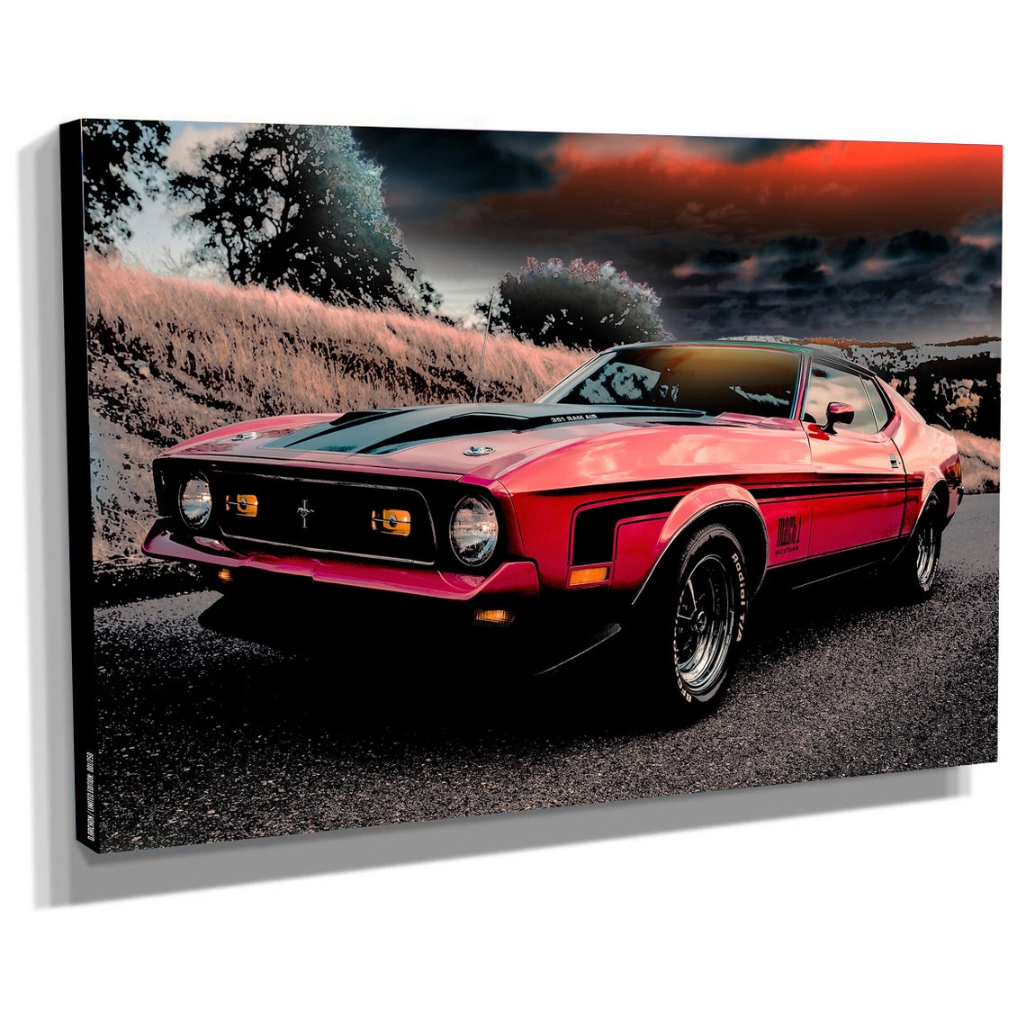 Ford Mustang the Legendary Muscle Car Canvas Wall Art Framed Print ...