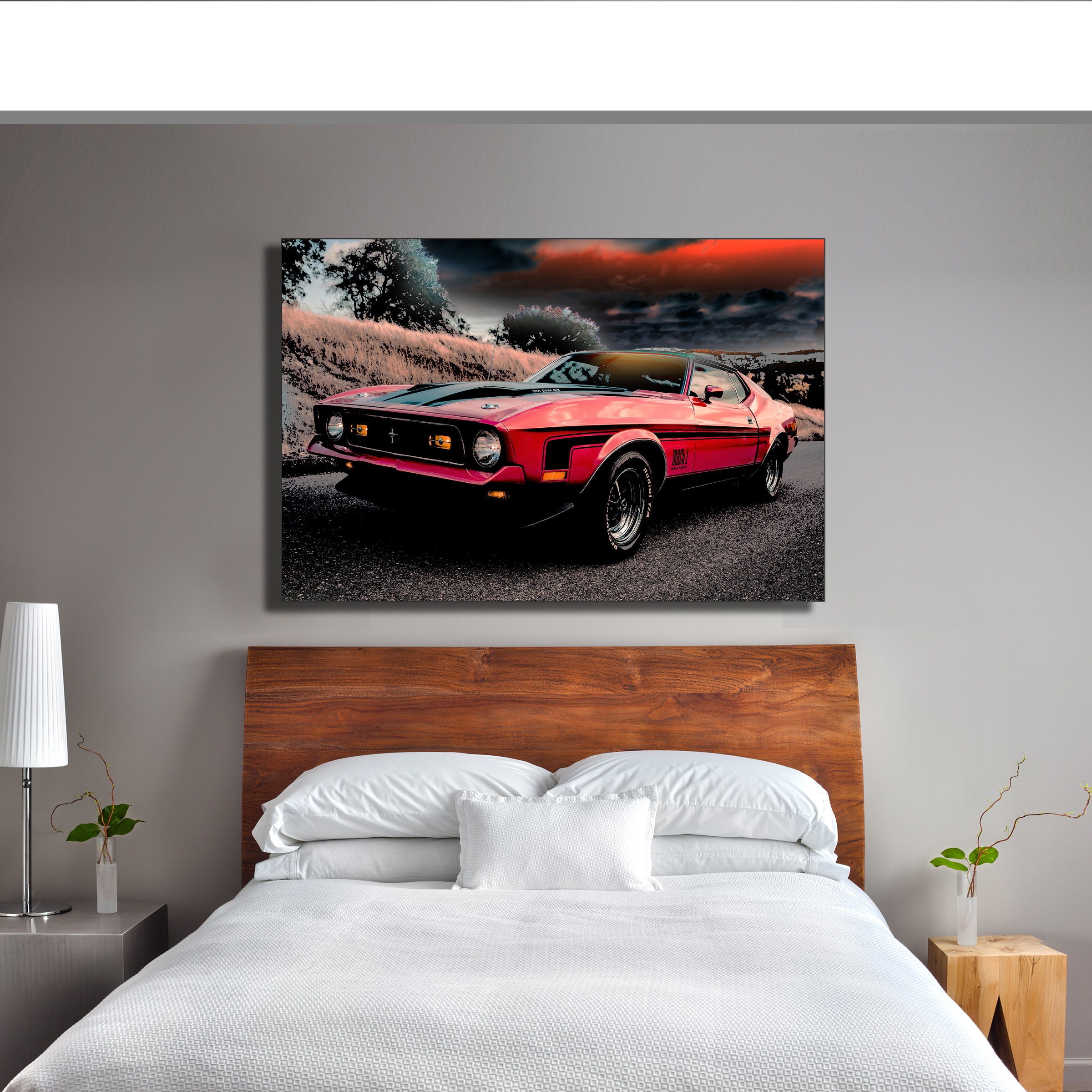 Ford Mustang the Legendary Muscle Car Canvas Wall Art Framed Print ...