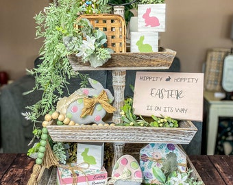 Spring Tiered Tray Decor - Etsy