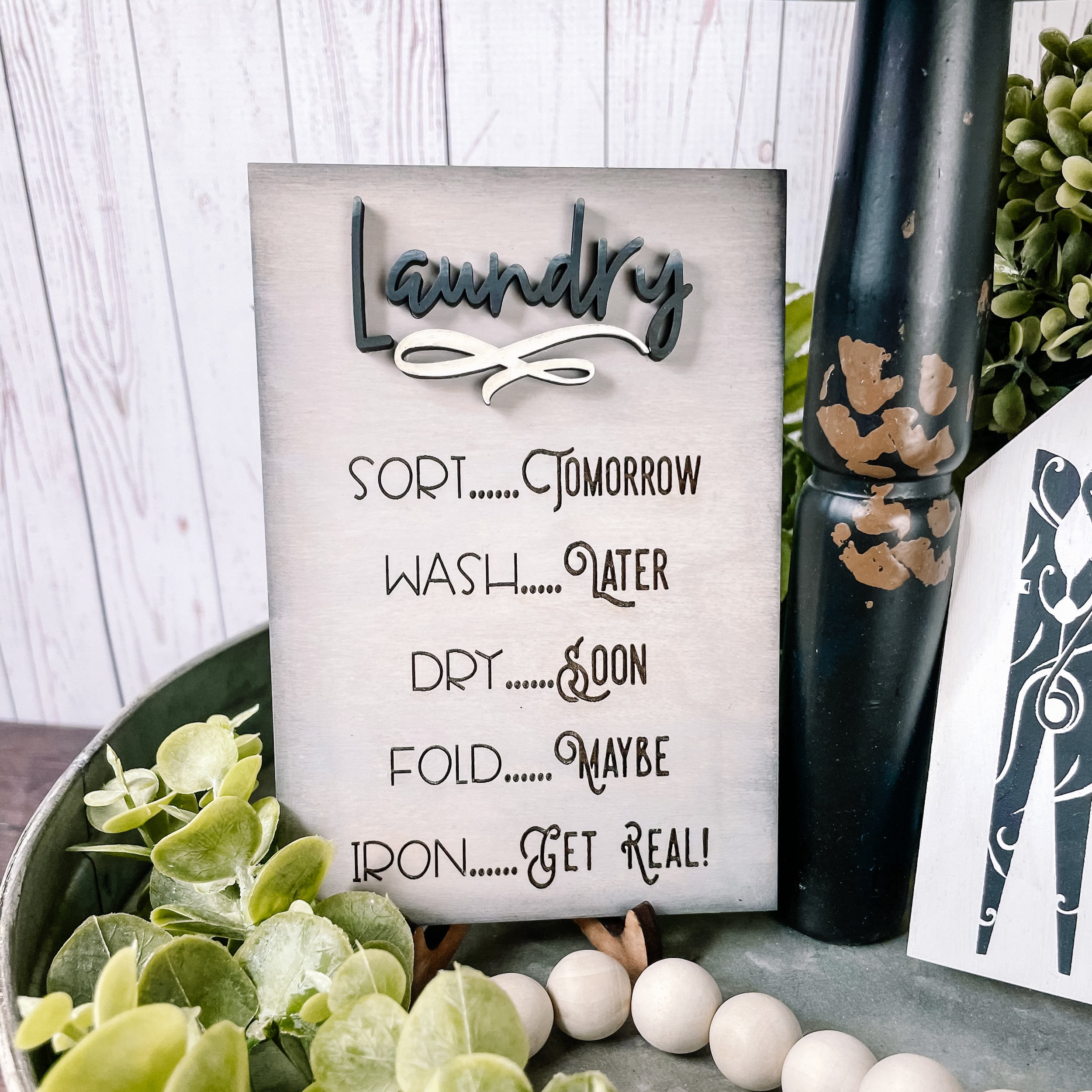 Laundry Room Sign Laundry Sign Set Modern Laundry Room - Etsy