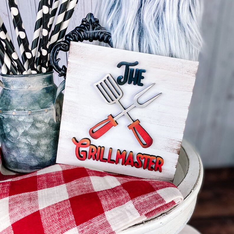 Bar-b-que Mini 3D Signs Grill Master BBQ Cookout Summer - Etsy