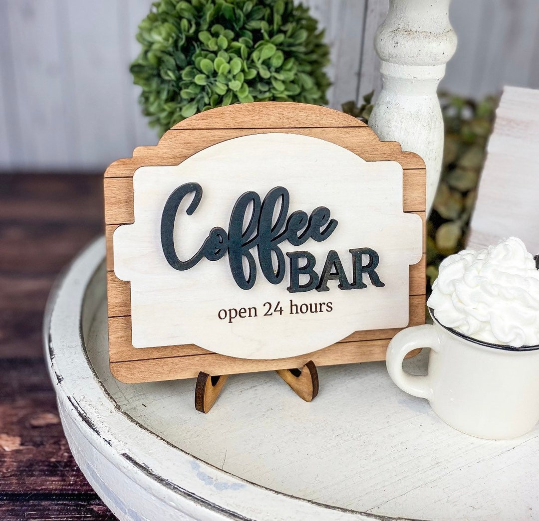 Rustic Coffee Bar Sign: Handmade Farmhouse Decor - Etsy