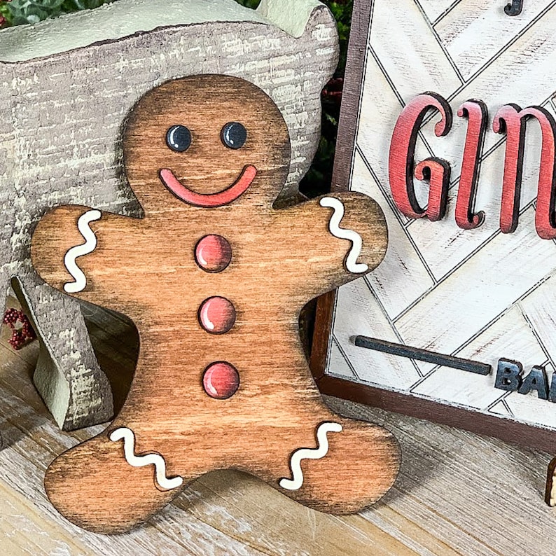 Gingerbread Decor for Tiered Trays, Gingerbread Man Decoration - Etsy
