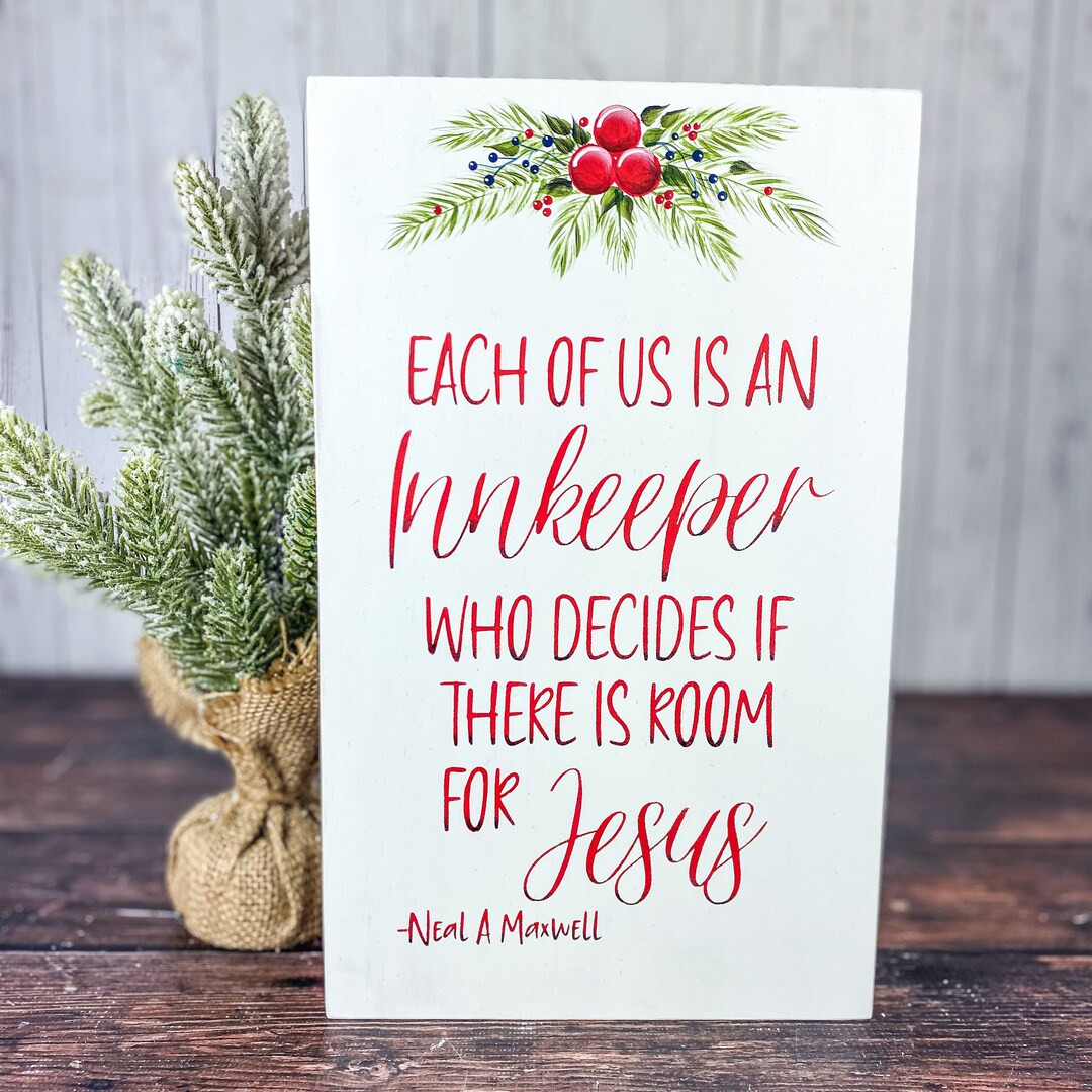 Innkeeper Christmas Wood Sign, Christmas Sign Decor, Christmas ...