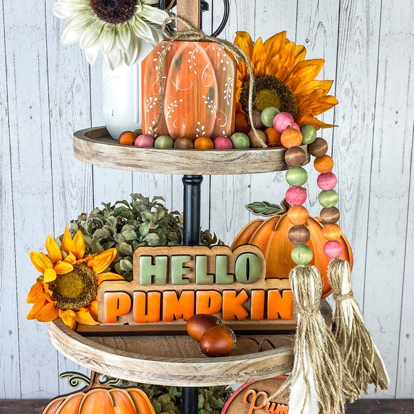 Fall Tiered Tray Decor - Etsy