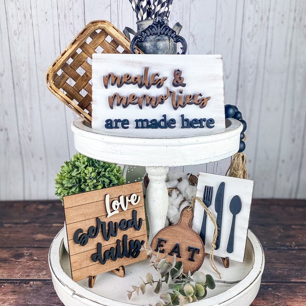 Farmhouse Tiered Tray - Etsy