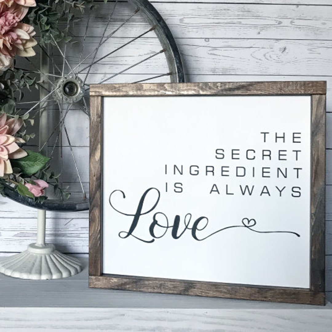 Wood Quote Sign - Barn Wood Sign - Kitchen Sign Wood - the Secret ...