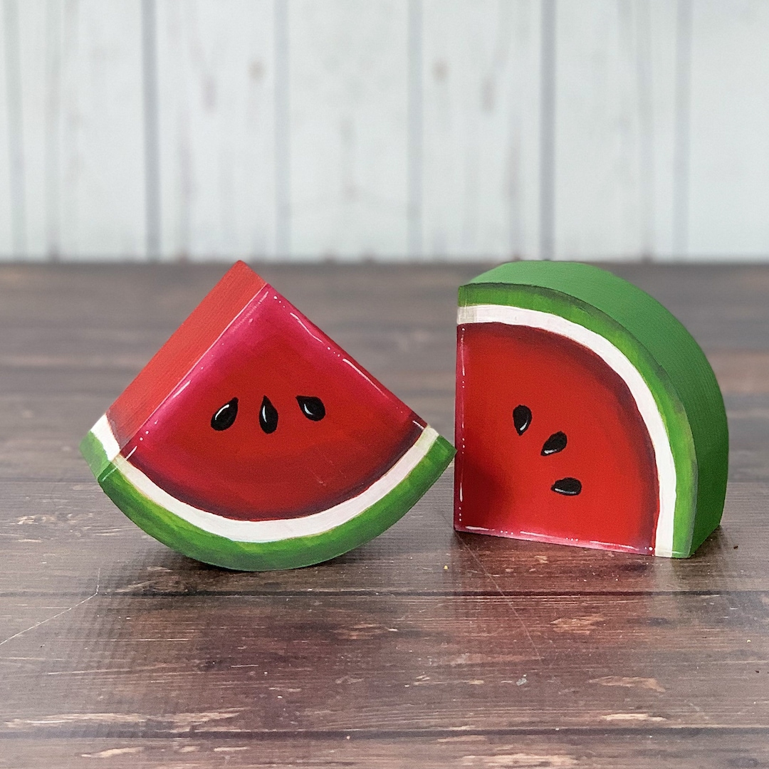 Watermelon Decor, Wooden Watermelon Slice, Watermelon Decor, Summer ...