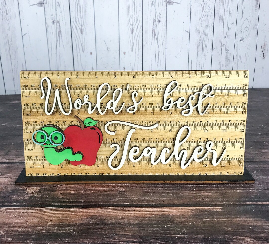 Teacher Gift, Best Teacher Ever Sign, Gift for Teacher, Teacher Month ...