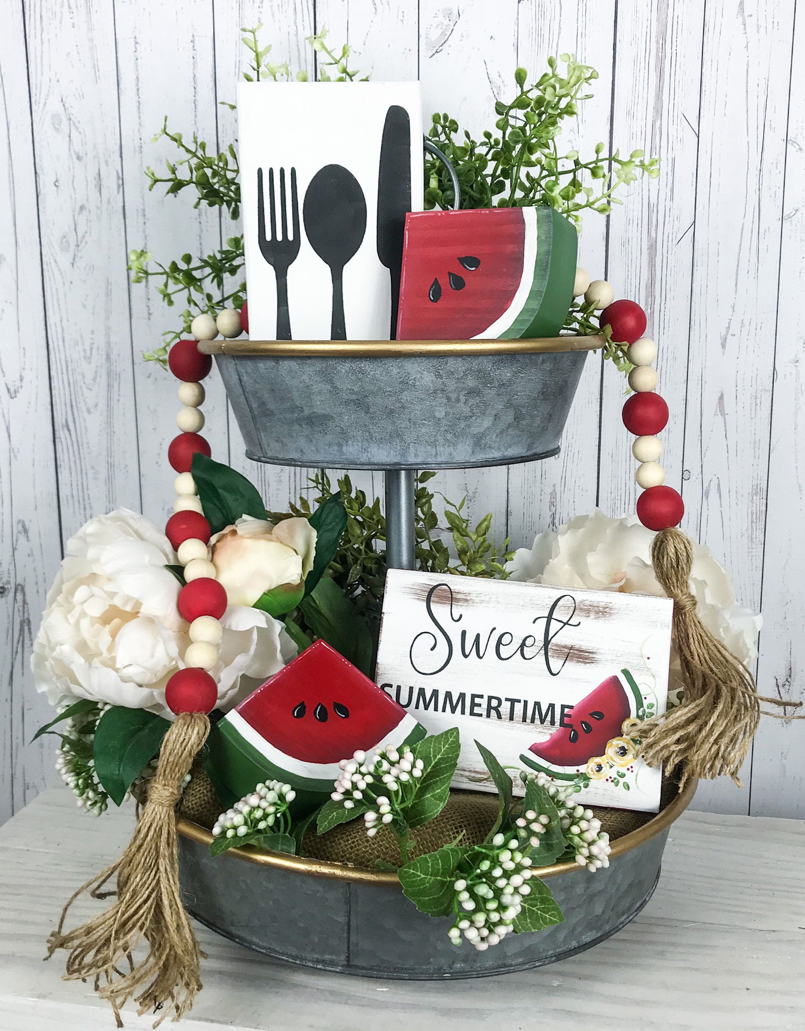 Watermelon Decor Wooden Watermelon Slice Watermelon Decor - Etsy