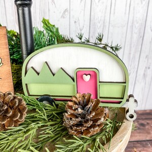 Handcrafted Camping Tiered Tray Decor Set: Rustic Woodland Charm - Etsy