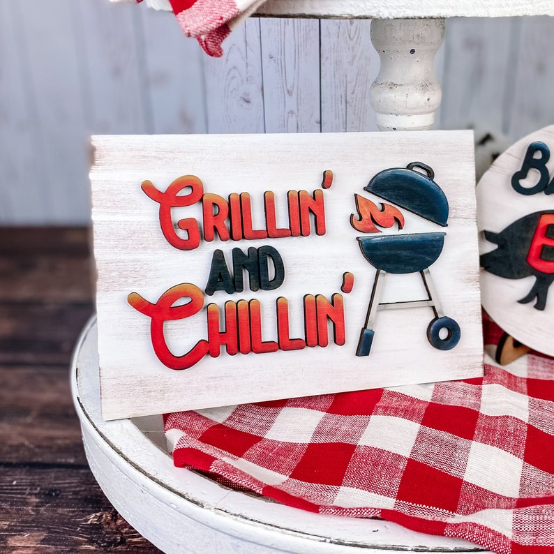 Bar-b-que Mini 3D Signs Grill Master BBQ Cookout Summer - Etsy