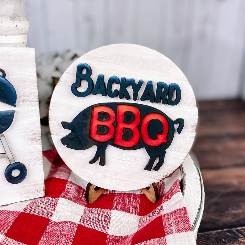 Bar-b-que Mini 3D Signs Grill Master BBQ Cookout Summer - Etsy